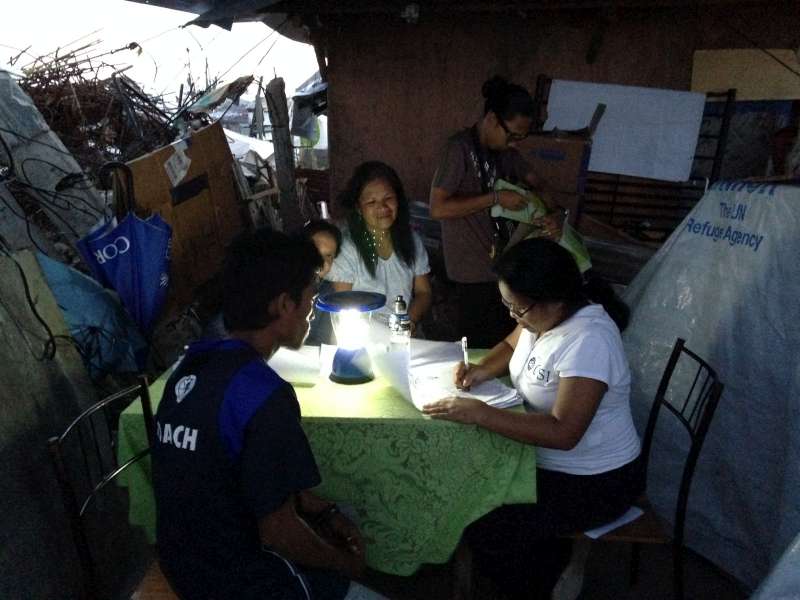 Solar lamps ease life after typhoon hits the Philippines