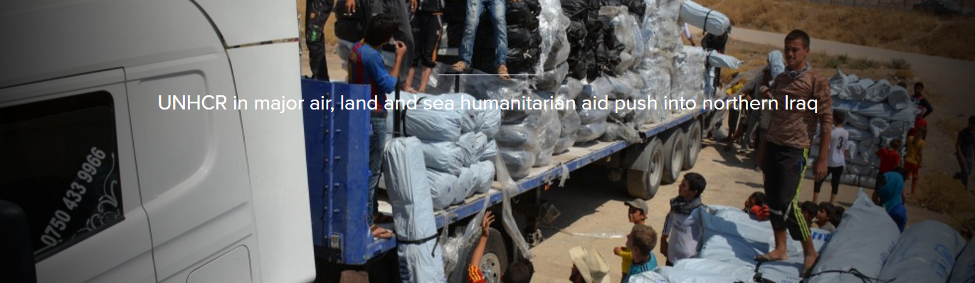UNHCR pushes humanitarian aid into northern Iraq