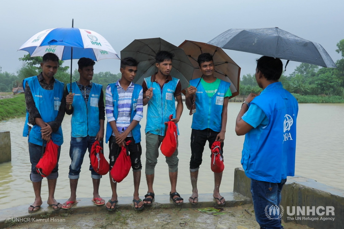 Emergency monsoon training saves the life of a Rohingya refugee child