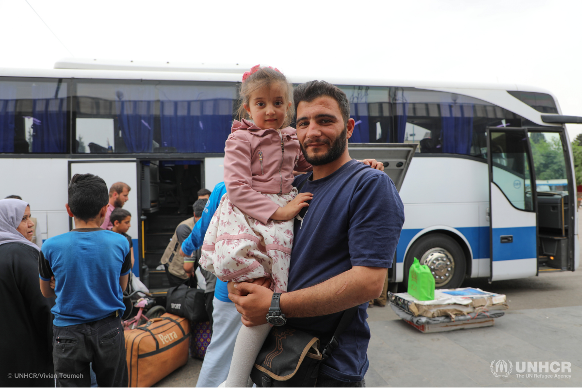 Three stories of refugee fathers reuniting with their children